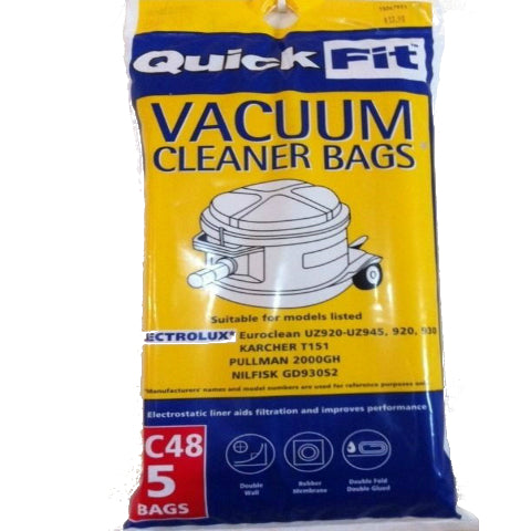 Disposable Bag to Fit Electrolux Euroclean Vac Packet 5 – Hannafords ...